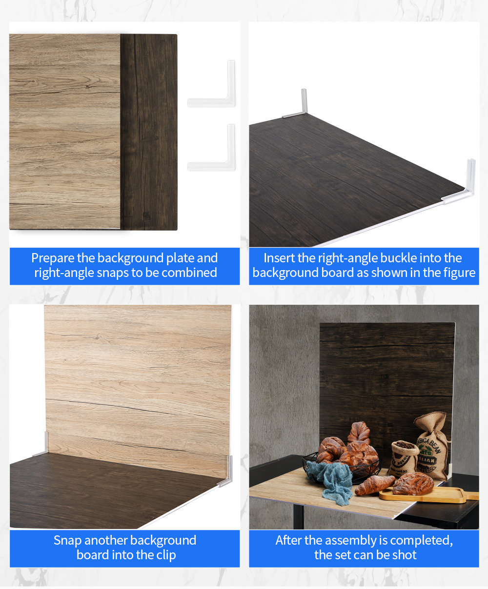 Selens Hard Backdrop Board 60x60cm Photography Studio Wooden Cement 3D ...