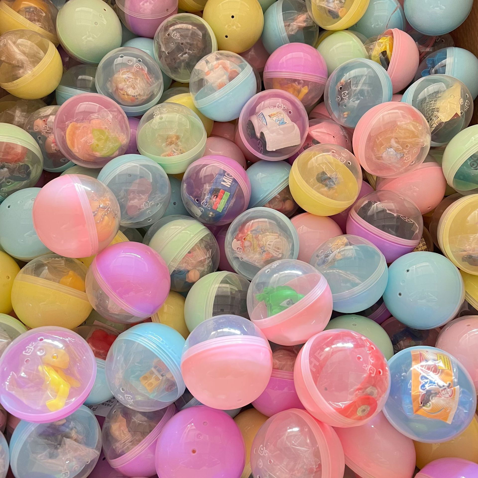 30/50Pcs Cartoon Mini Cute Egg Fun Ball Small Toy Kindergarten Sharing ...