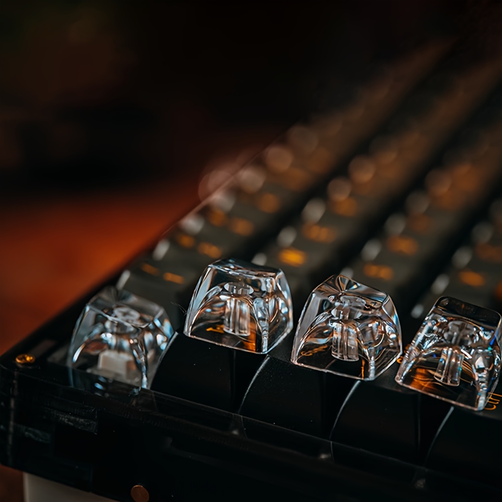 Fully transparent mechanical keyboard keycaps, (keycaps only) crystal ...