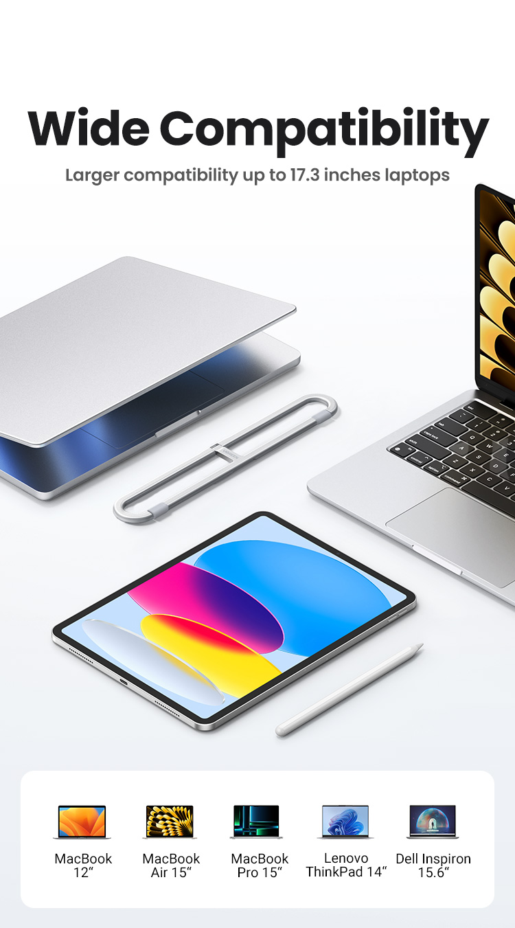 UGREEN Back Clip Holder Laptop Holder 30mm Height Adjustable Foldable ...