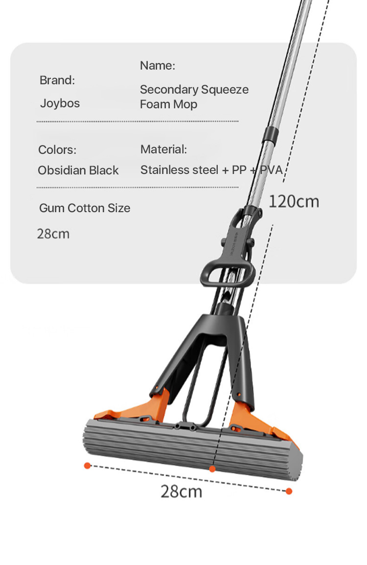 [SG STOCK]Self Wringing Sponge Mop for Floor Cleaning with 2 PVA Sponge ...