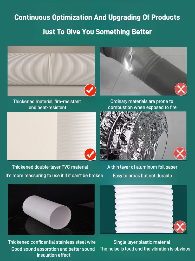 【SG READY STOCK】Flexible Air Conditioner Exhaust Pipe Ventilation Duct ...