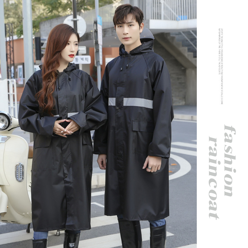 HOTOP Premium Oxford Cloth Raincoat For Adults Hooded Long Rainsuit ...