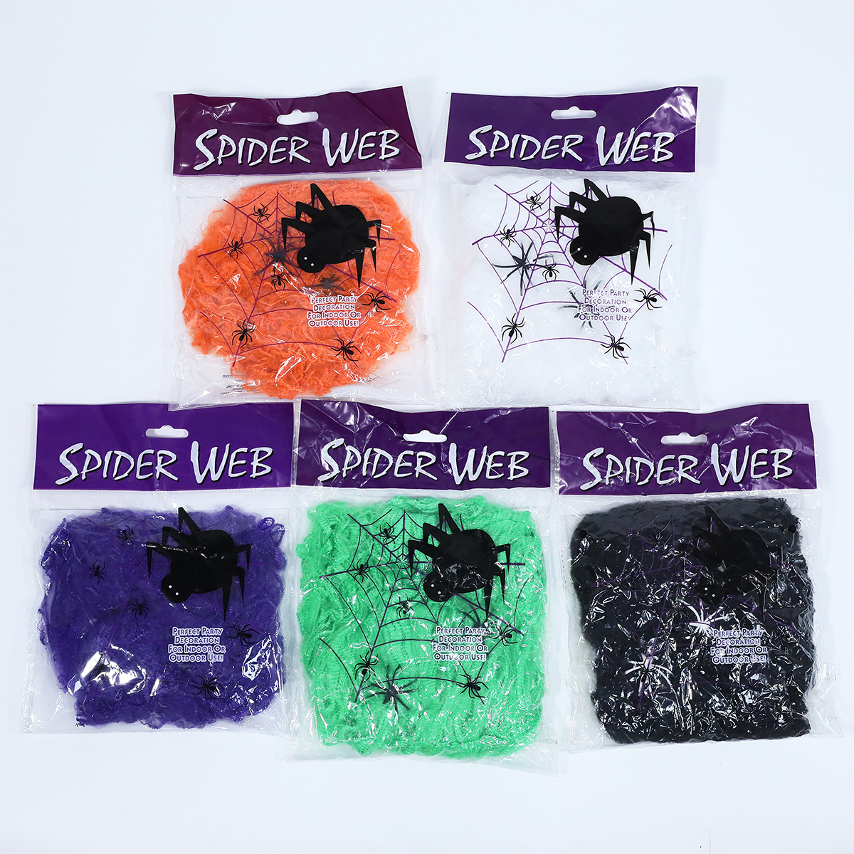 Halloween Decorations Artificial Spider Web Stretchy Cobweb Scary Party ...