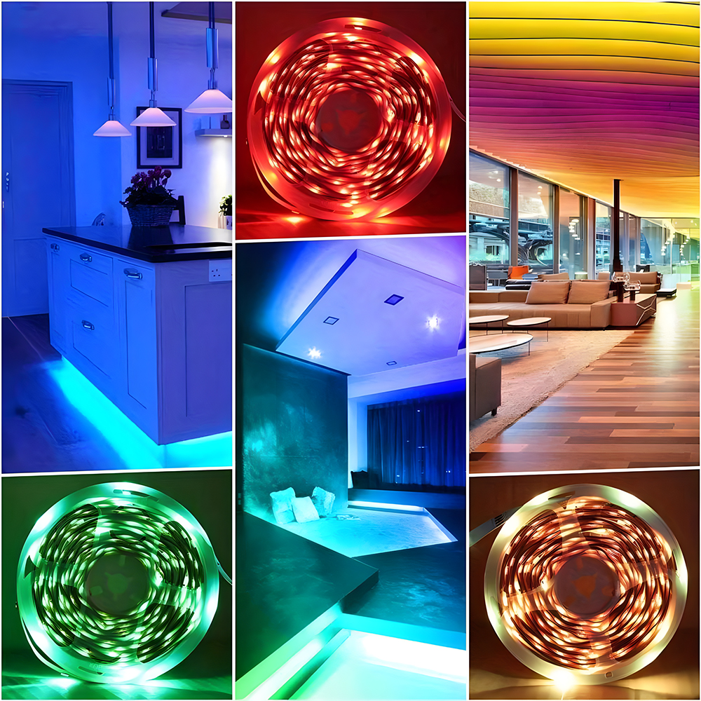 ip65 Bluetooth LED Strip Lights 5M RGB 5050 SMD Flexible Ribbon ...