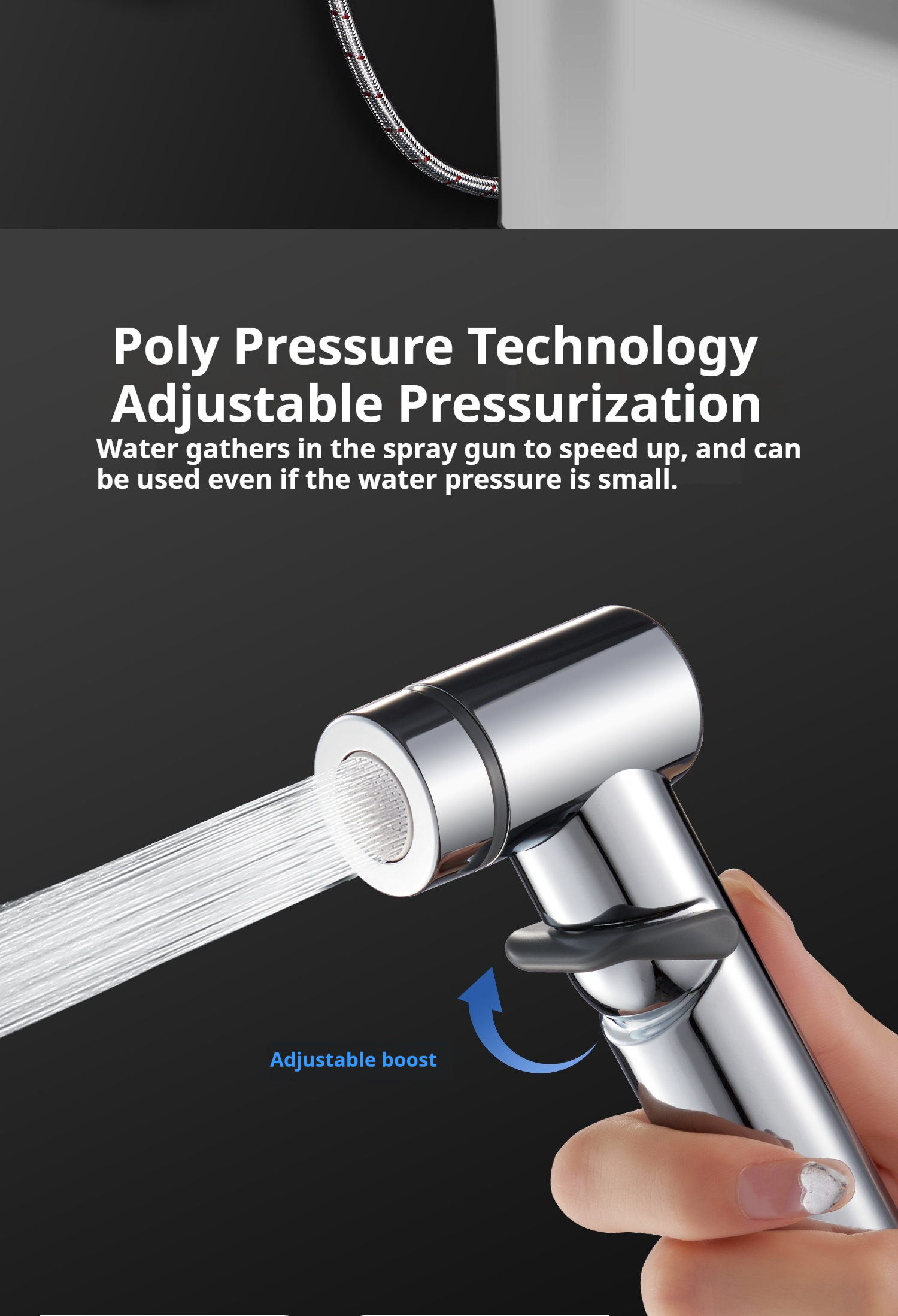 Toilet Toilet Companion Push-Free Spray Gun Household Toilet Flushing ...