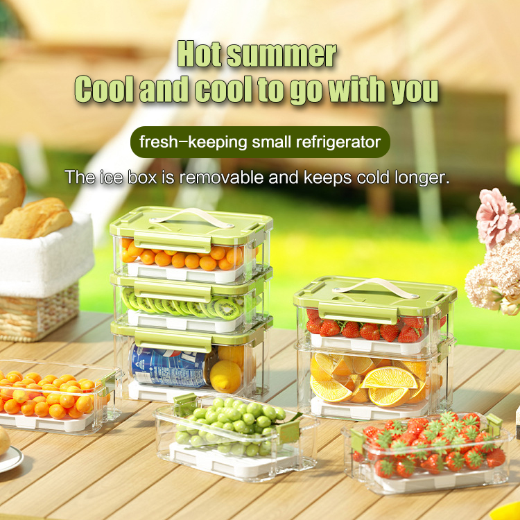 Portable Food Storage Box Stackable Food Containers with Lids ...