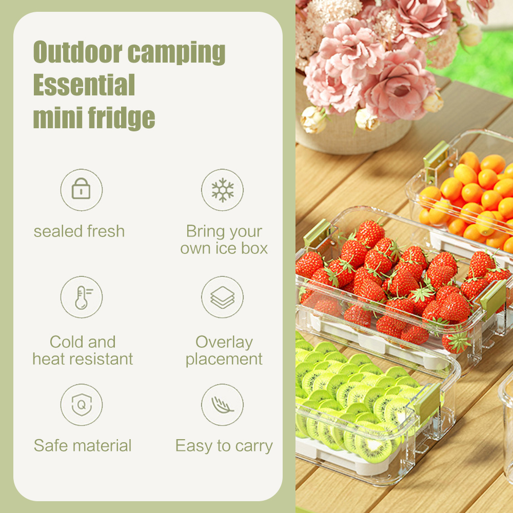 Portable Food Storage Box Stackable Food Containers with Lids ...