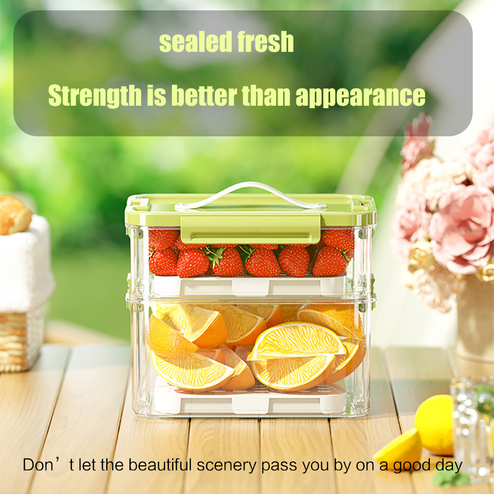 Portable Food Storage Box Stackable Food Containers with Lids ...