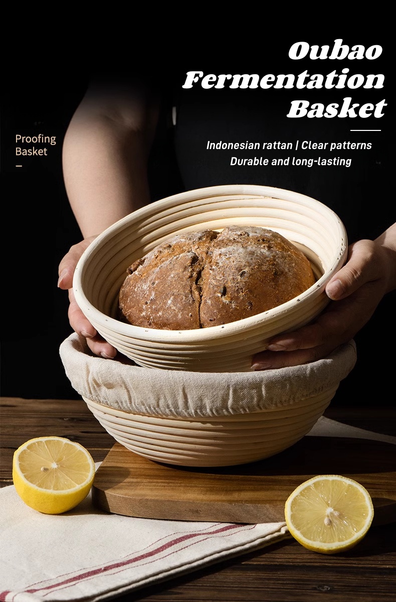 【SG READY STOCK】Bread Fermentation Basket With Cloth Liner Round/Oval ...