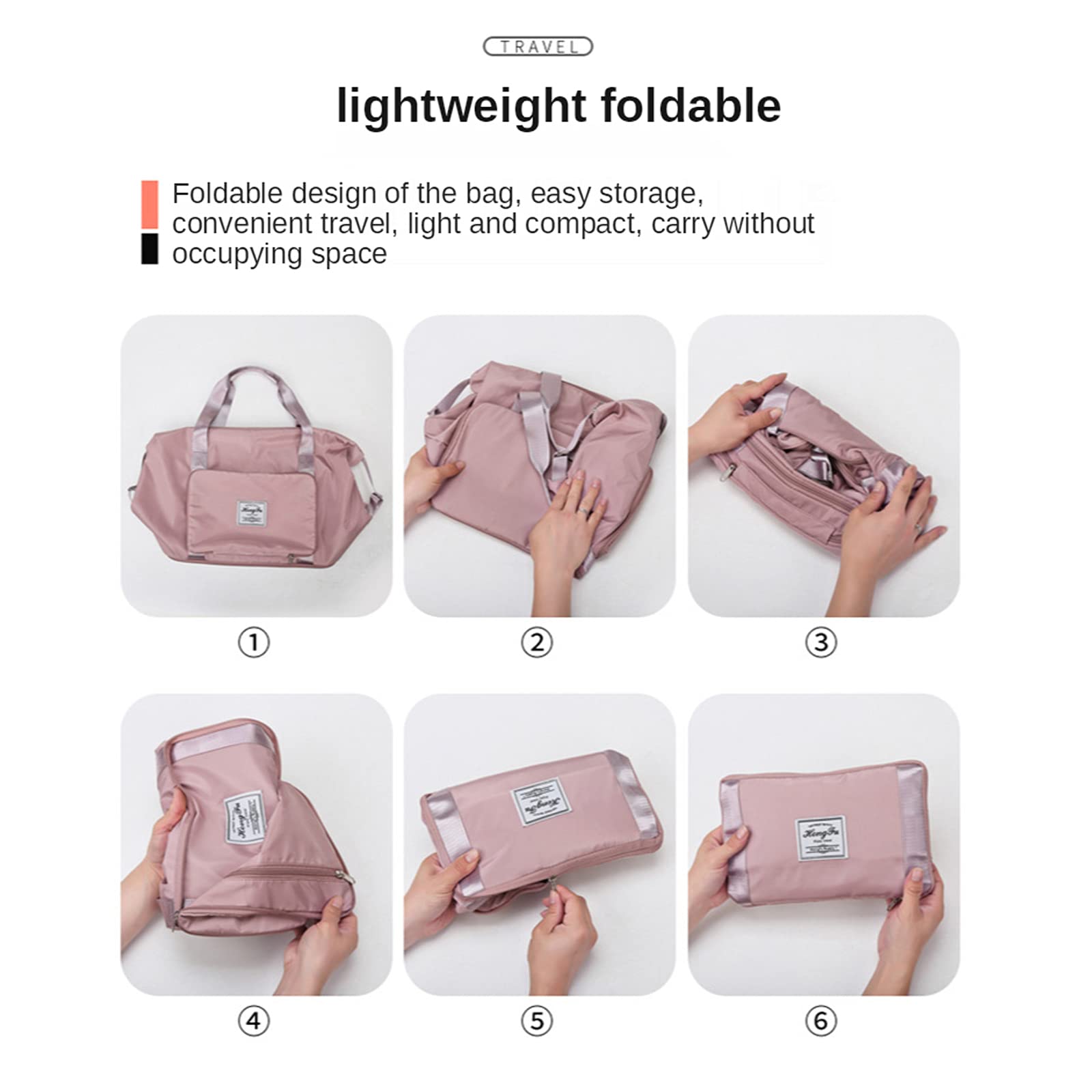 Foldable Travel Bag, Expandable Waterproof Hand Carry Luggage Bag, Dry ...
