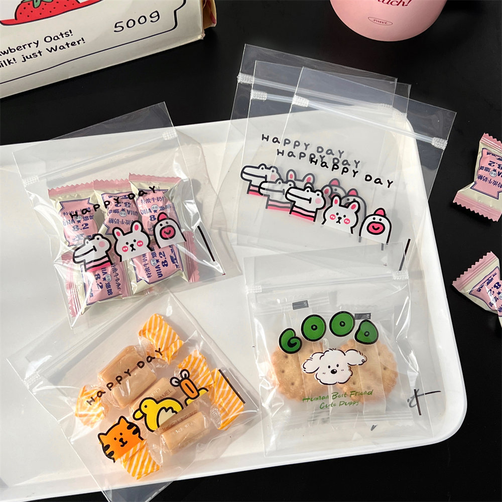 Cartoon Transparent Ziplock Bag 2024 New Style Handmade Packaging Bag ...