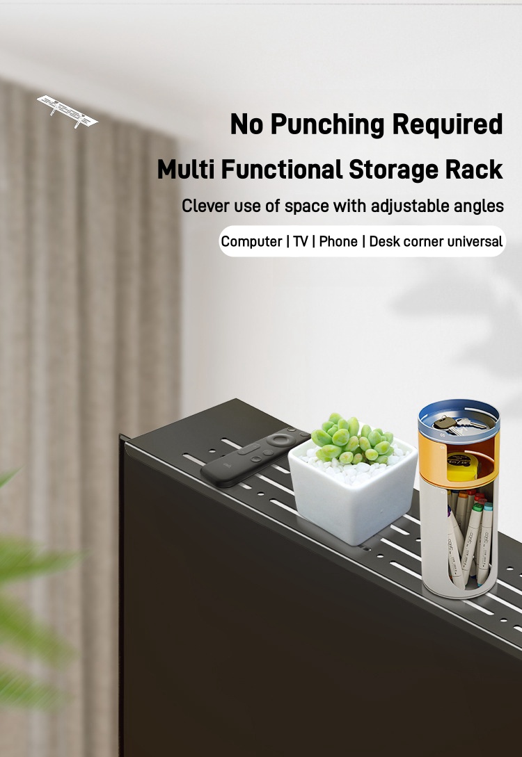 【SG READY STOCK】Hole-free Living Room TV Storage Rack Monitor Stand ...