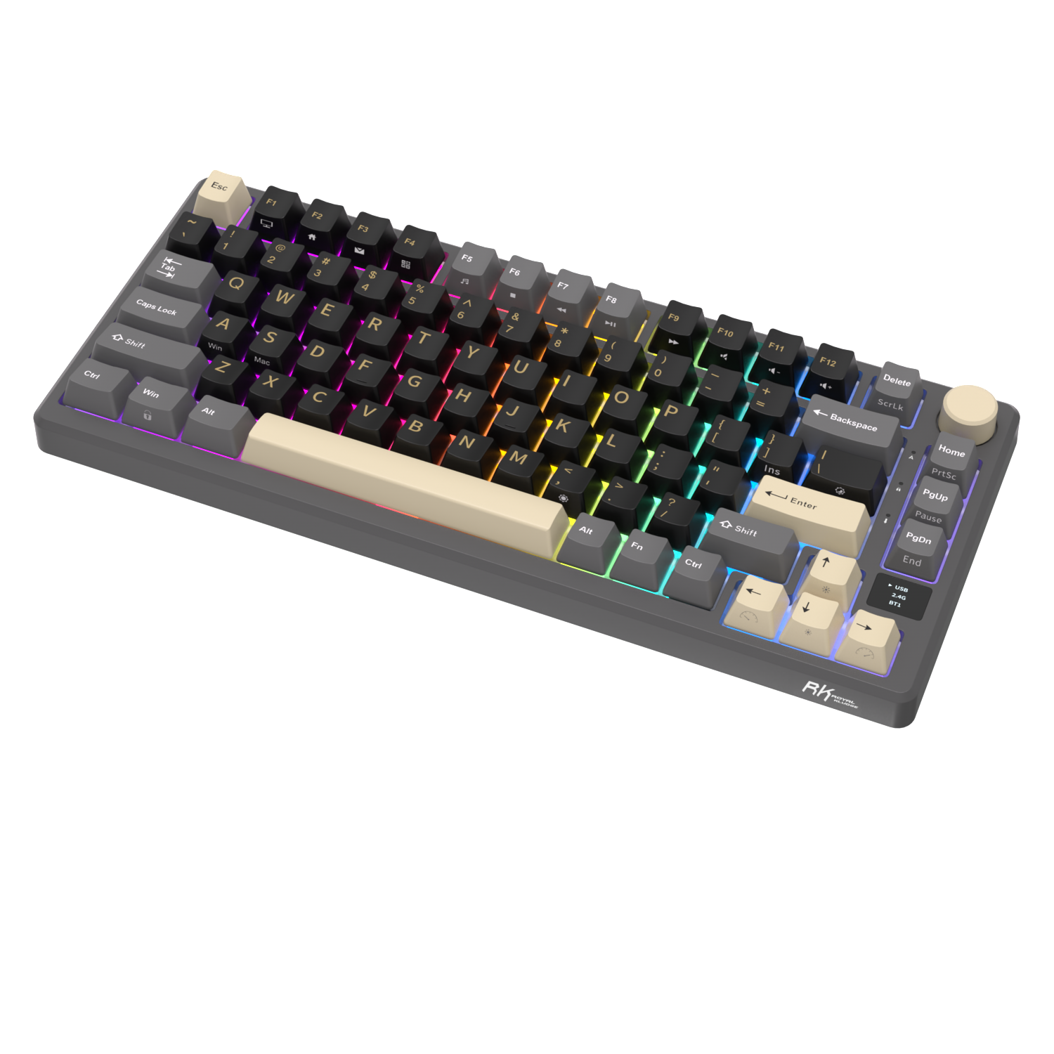 RK Royal Kludge RKM75 Phantom 81 Keys Gasket Wireless Mechanical ...