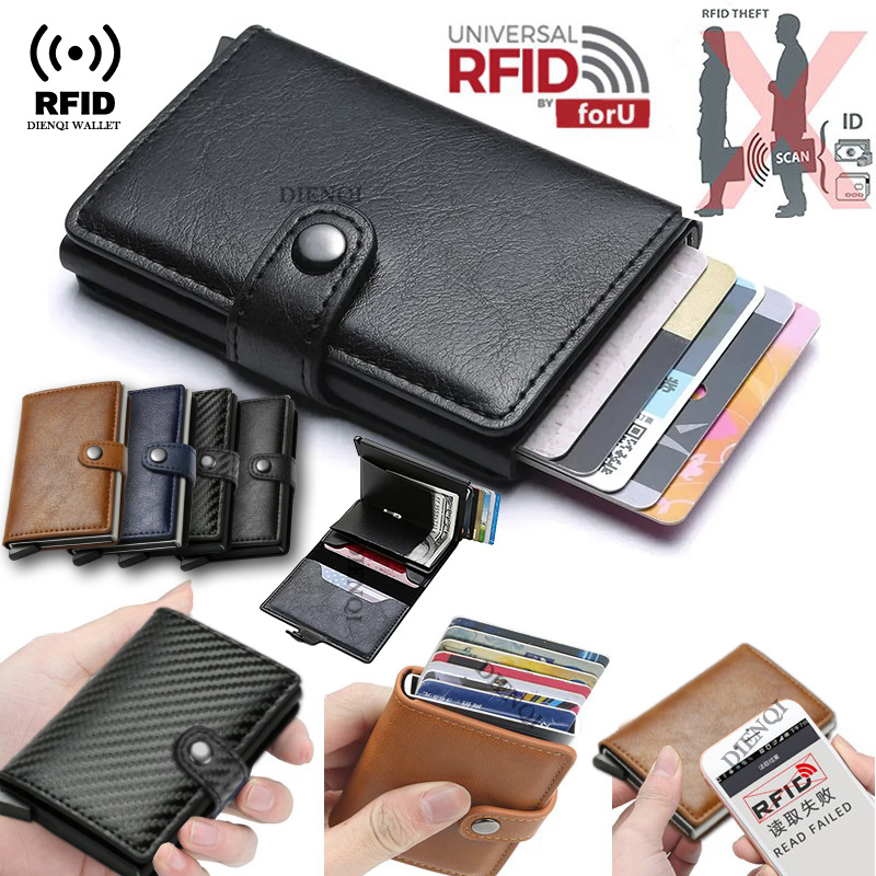RFID Carbon Fiber Credit Card Holder - Small Smart Wallet for Men ...