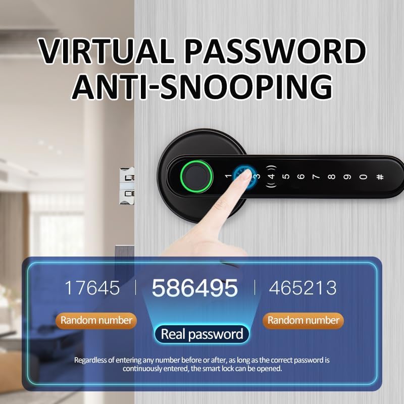 Biometric Security Door Lock Smart Fingerprint Lock Electronic Digital ...