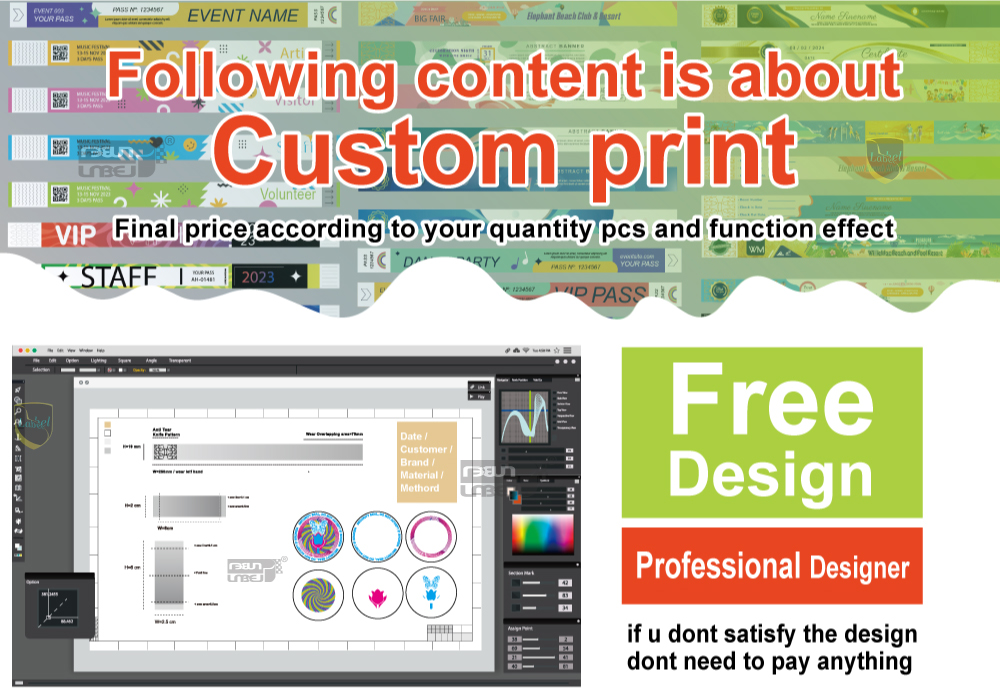 100pcs disposabel wristband paper events wrist hand sticker swimming ...