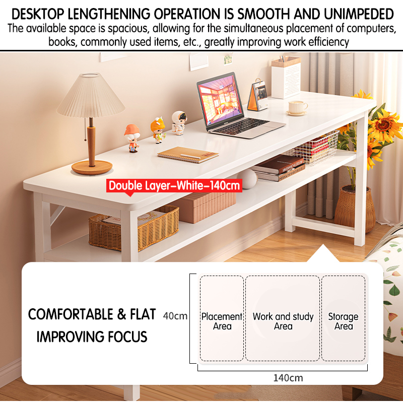 Wooden Study Table Long Table Computer Table Writing Desk Rectangular ...