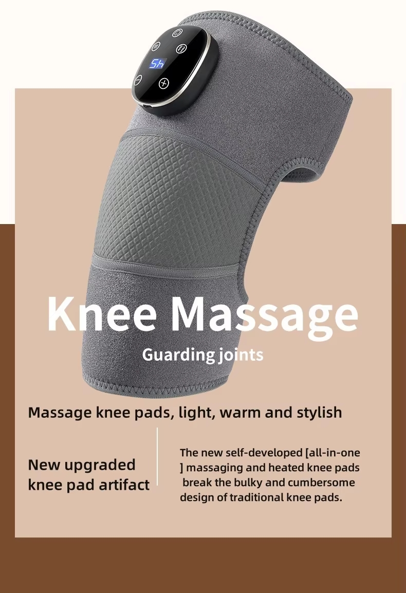 Electric Knee Massager for Arthritis Joint Pain Knee Massager with Heat ...