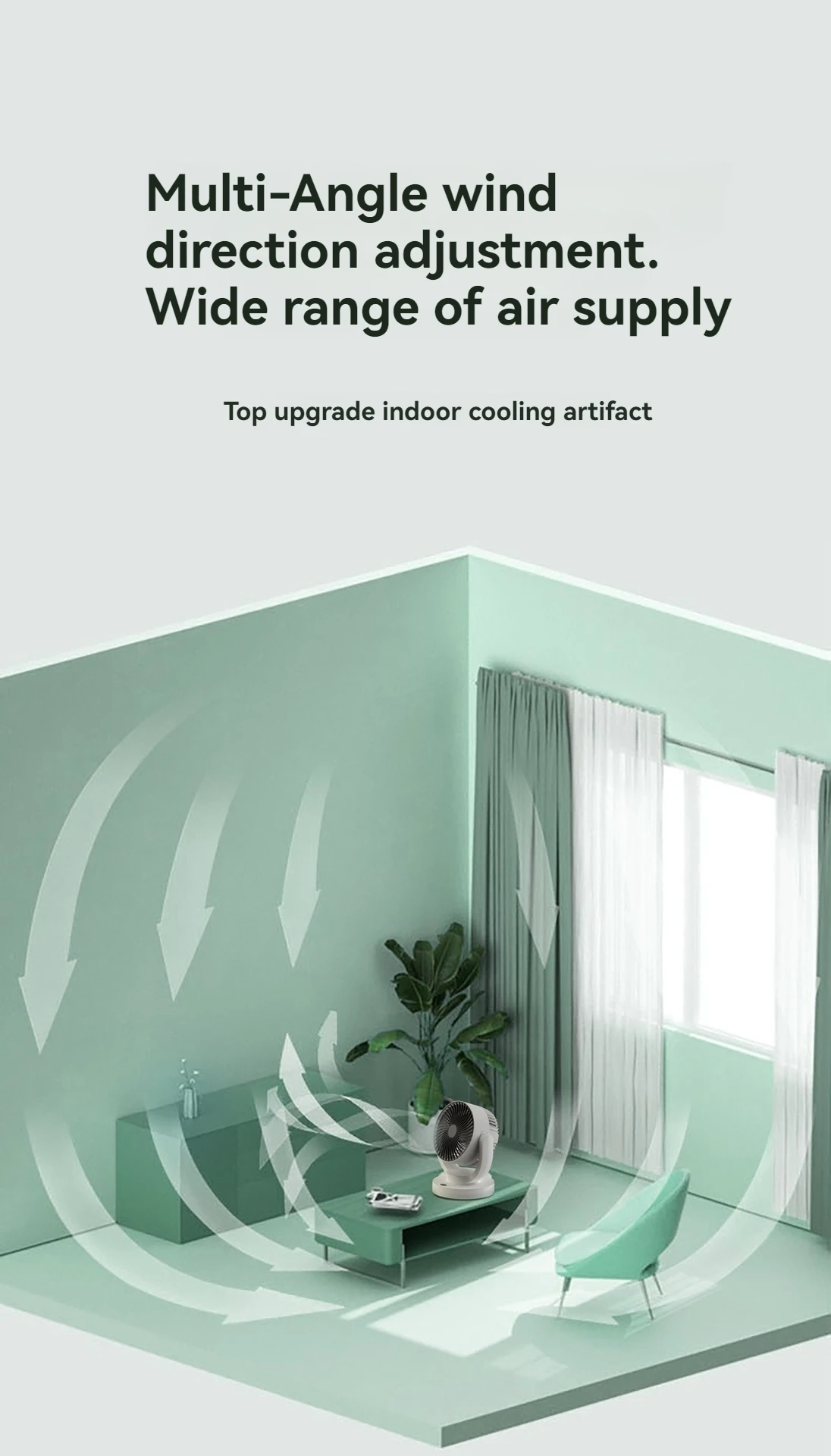 SG Stock Table Fan Desktop Air Circulation Fan Standing USB Kitchen Fan ...