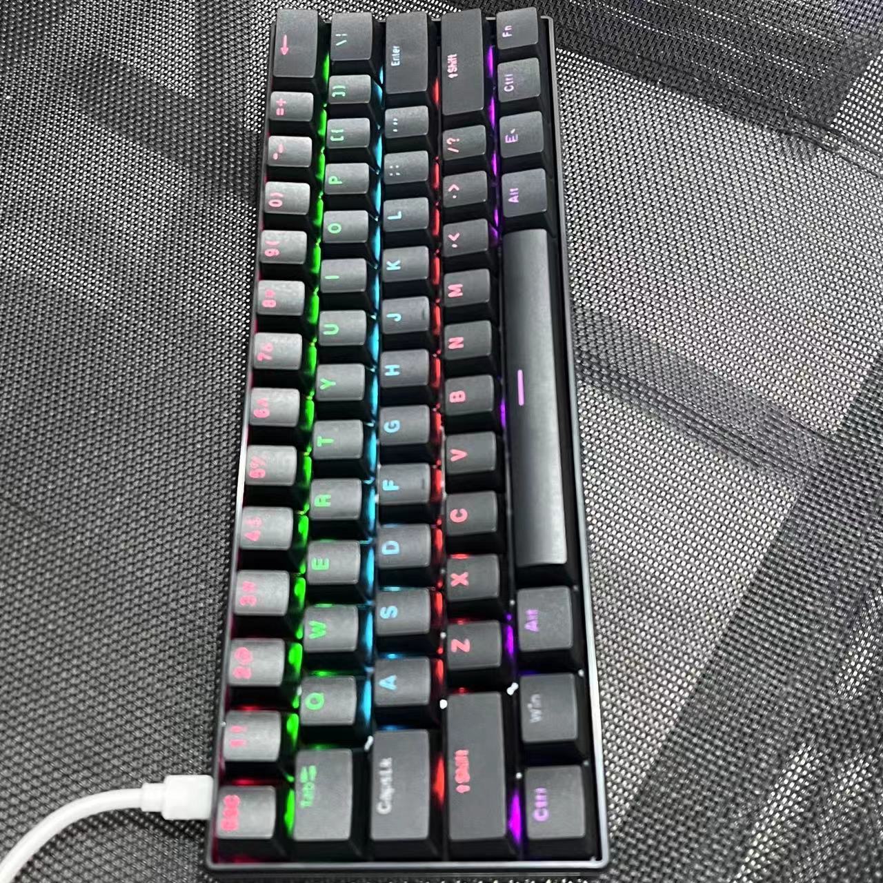 Portable 60% Mechanical Gaming Keyboard, Wired Keyboard With Blue ...