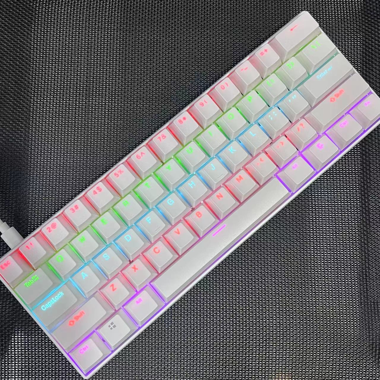 Portable 60% Mechanical Gaming Keyboard, Wired Keyboard With Blue ...