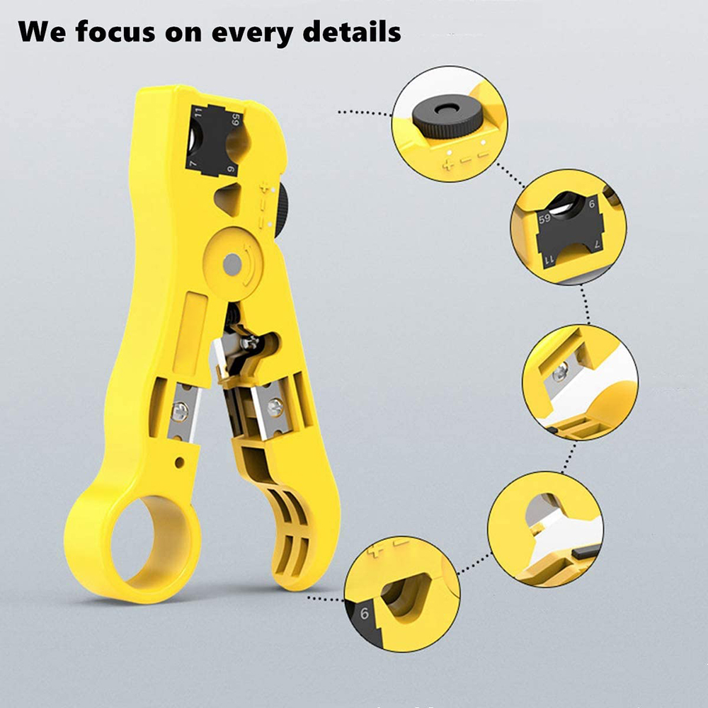 HOOLNX All-In-One Stripping Tool Cable Wire Stripper Compression Tool ...
