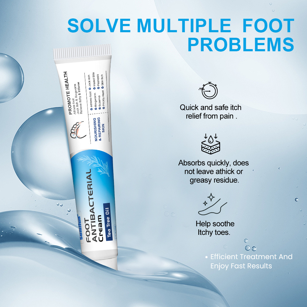 Tea Trea Oil Foot Tinea Pedis Treatment Cream Treat Beriberi Ointment Anti-itch Inhibits Fungus ...
