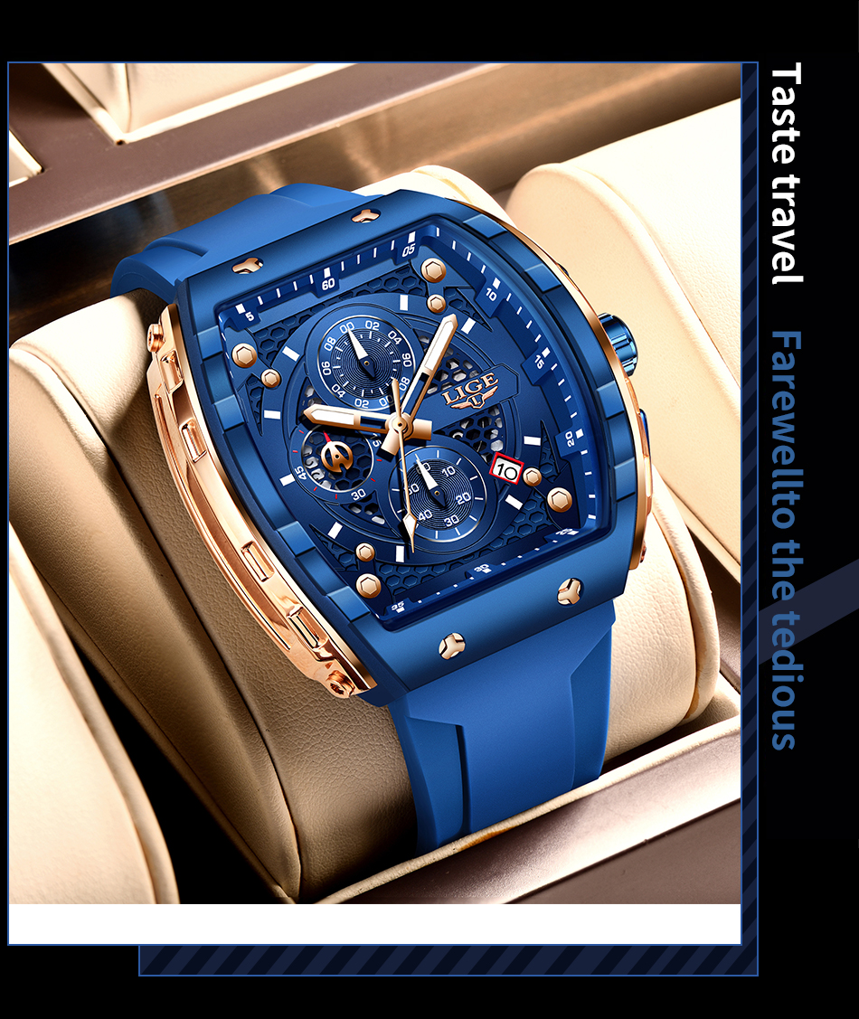 LIGE Fashipon Watch Luminous Waterproof Sports Watches Couple Calendar ...