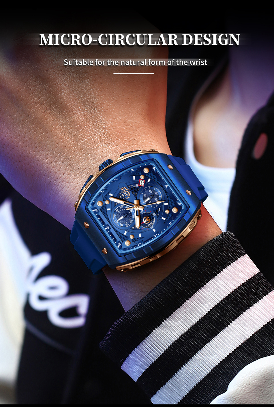 LIGE Watch Luminous Original Waterproof Sports Watches Couple Calendar ...