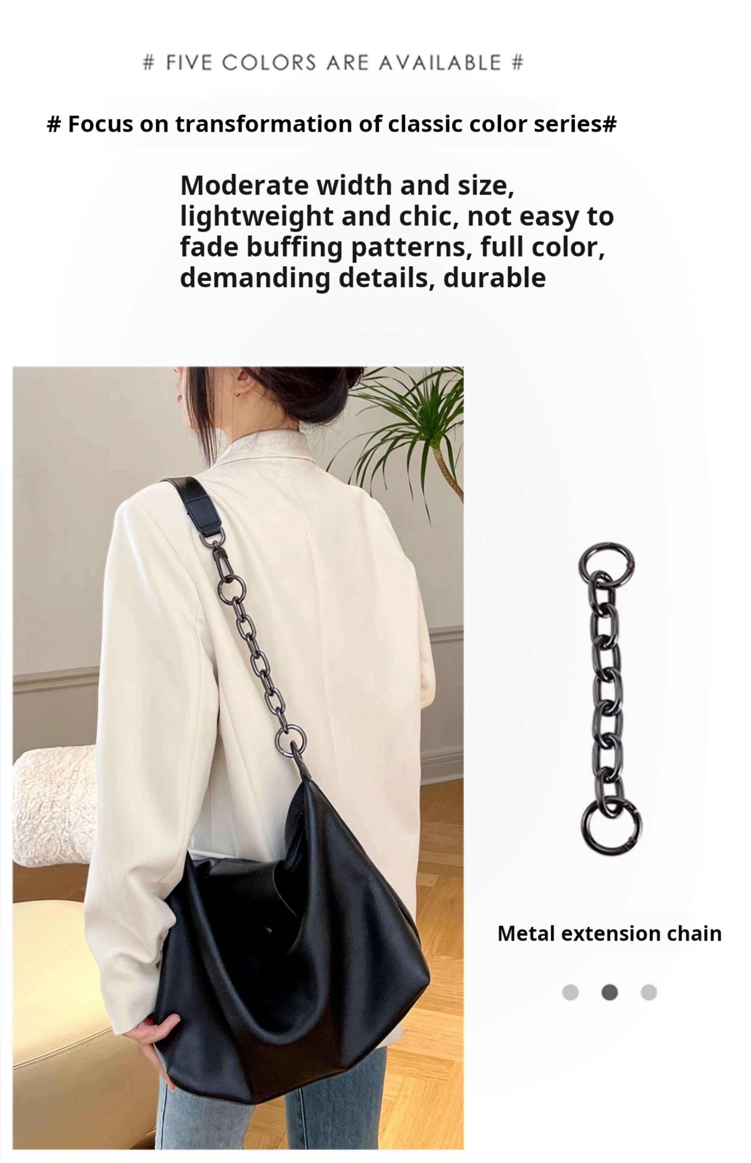Extension of bag strap，Short Chain Extension Bag Strap Detachable One ...