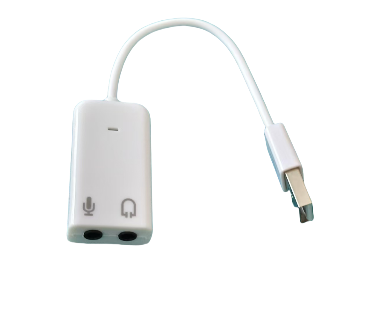 USB External Audio Adapter Sound Card with 3.5mm Mic and Headset Jacks ...