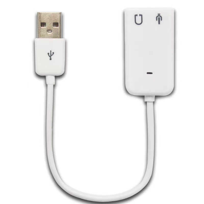 USB External Audio Adapter Sound Card with 3.5mm Mic and Headset Jacks ...