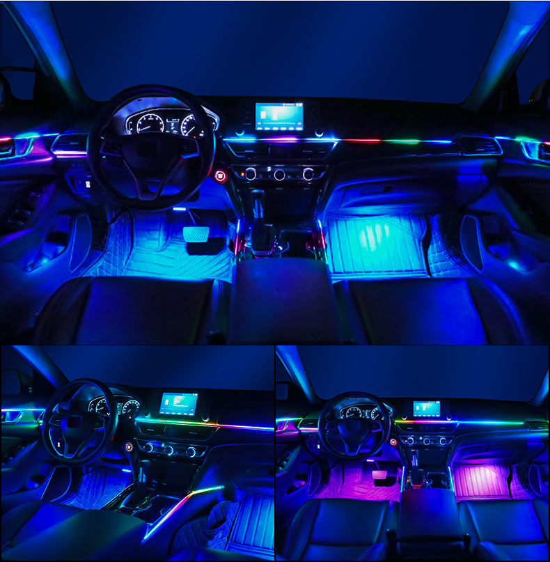 [Ready Stock] 18 in 1 Car Ambient Light Symphony Indoor Acrylic Fiber ...