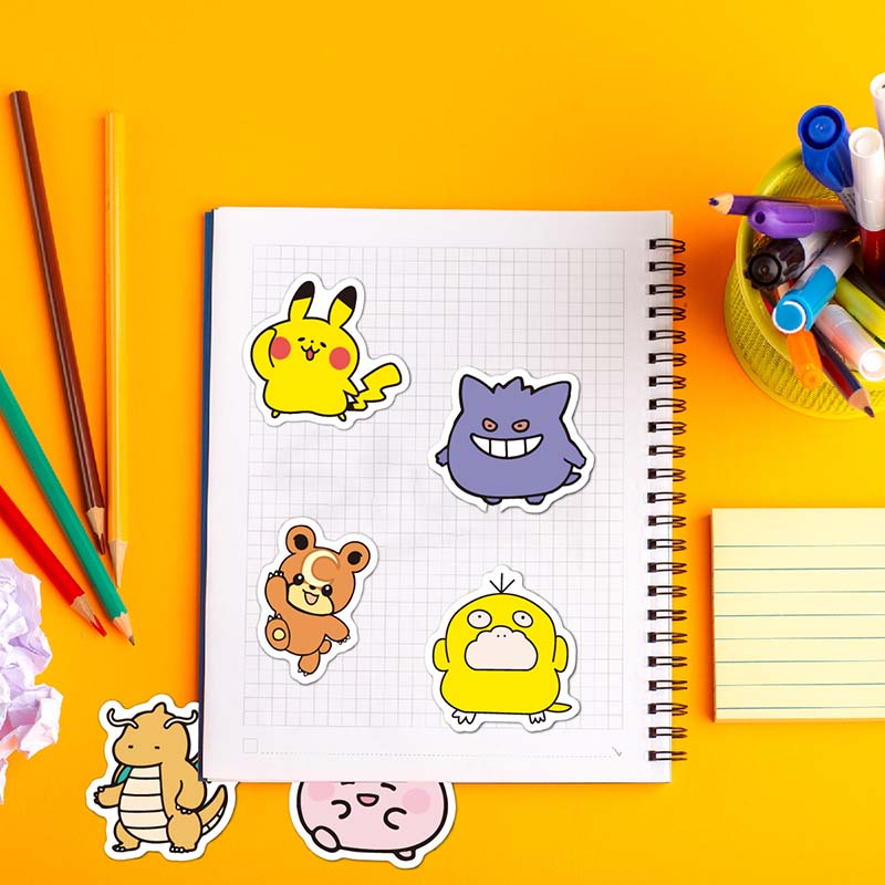 50pcs Cute Anime Pokemon Stickers for Kids Toys Waterproof Graffiti ...