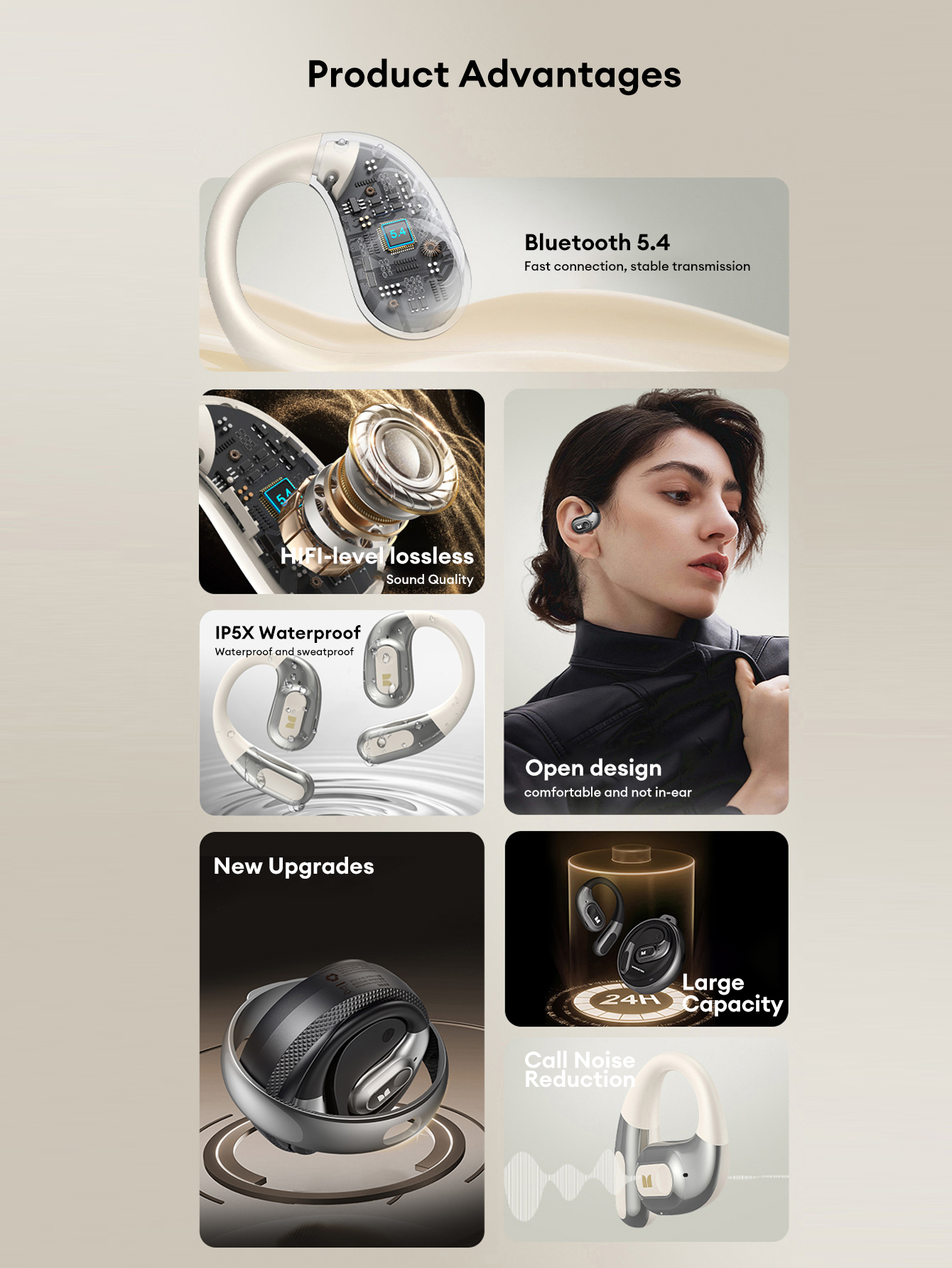 Monster AC330 Bluetooth Earphone HIFI Sound Quality Smart Touch Noise ...