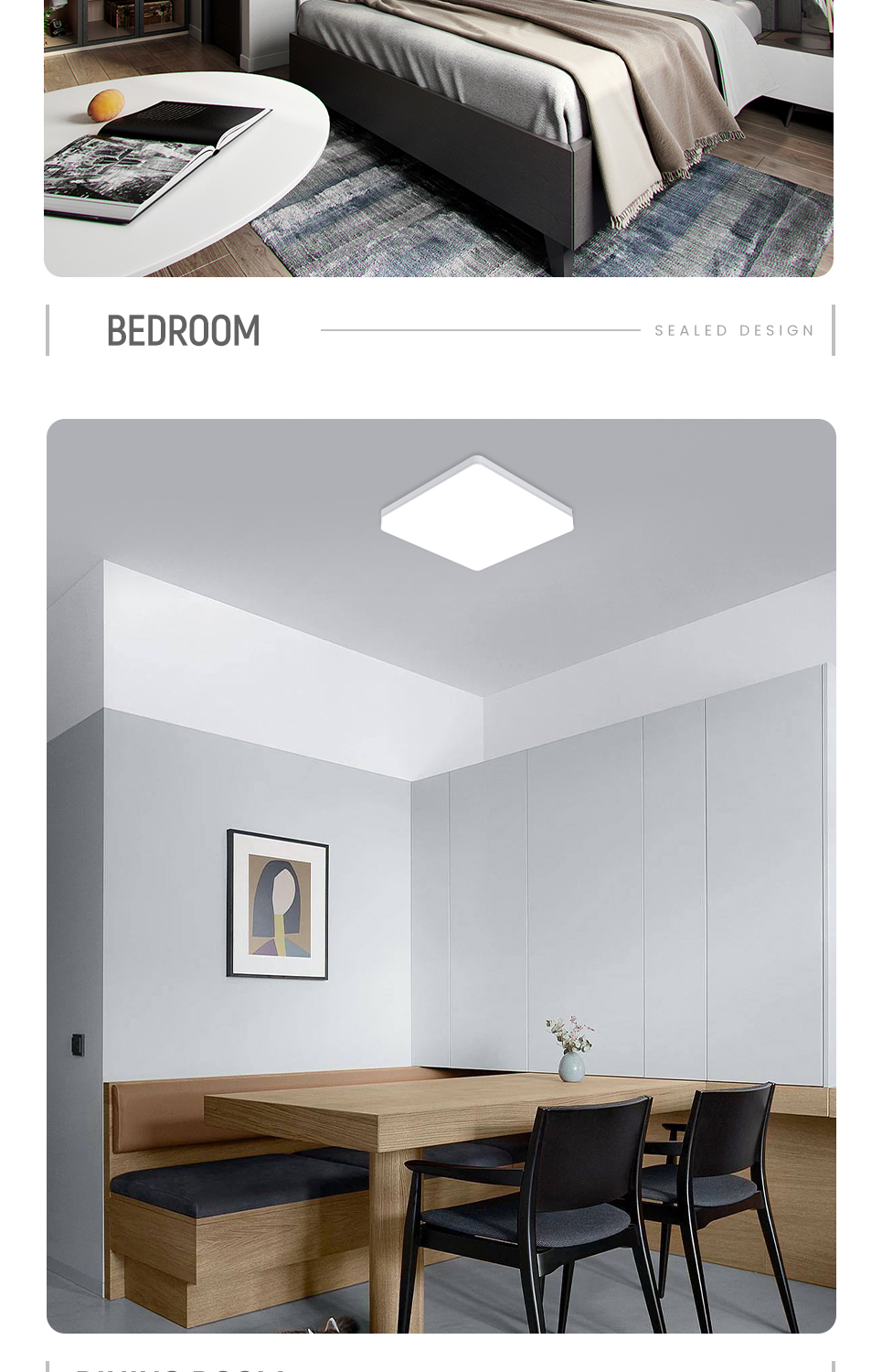 Square LED Ceiling Light 18W 36W 48W LED Light for Room Super Bright ...