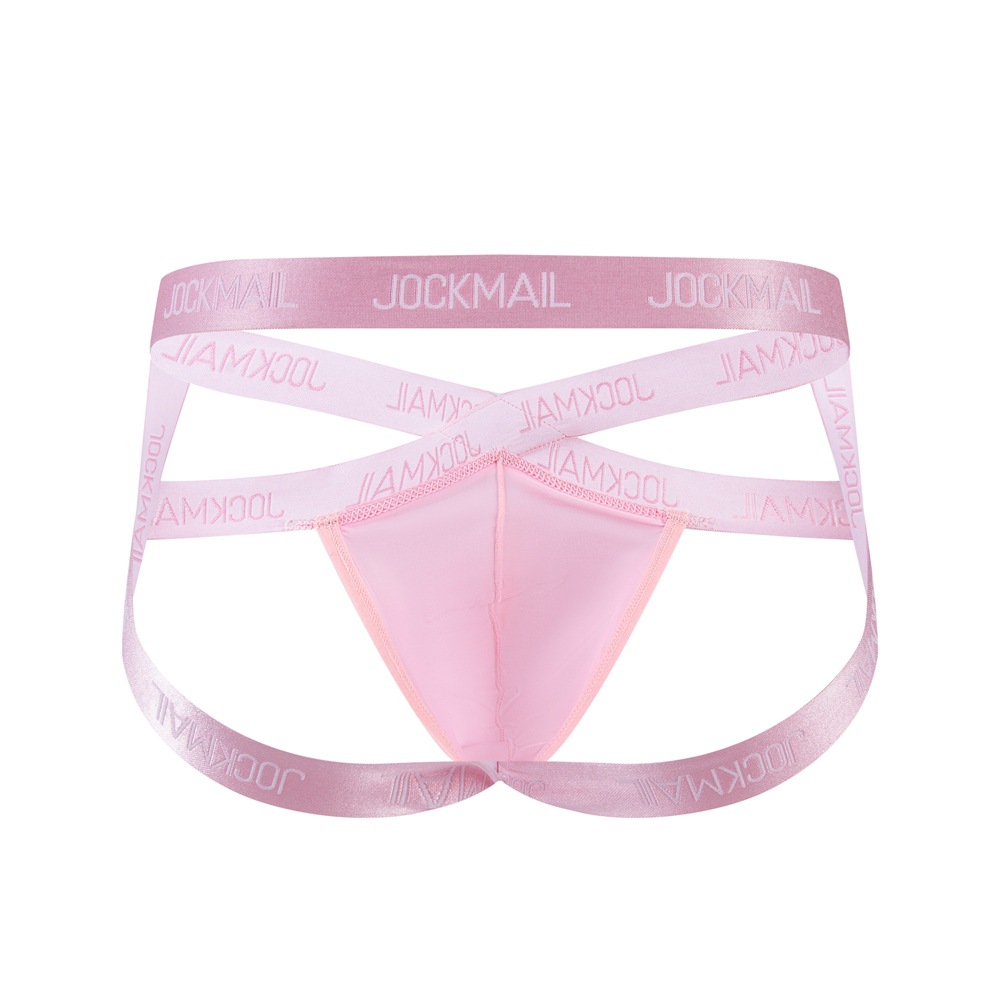 Jockmail Men's Sexy Ice Silk Thongs Briefs U Convex Underwear Sissy ...
