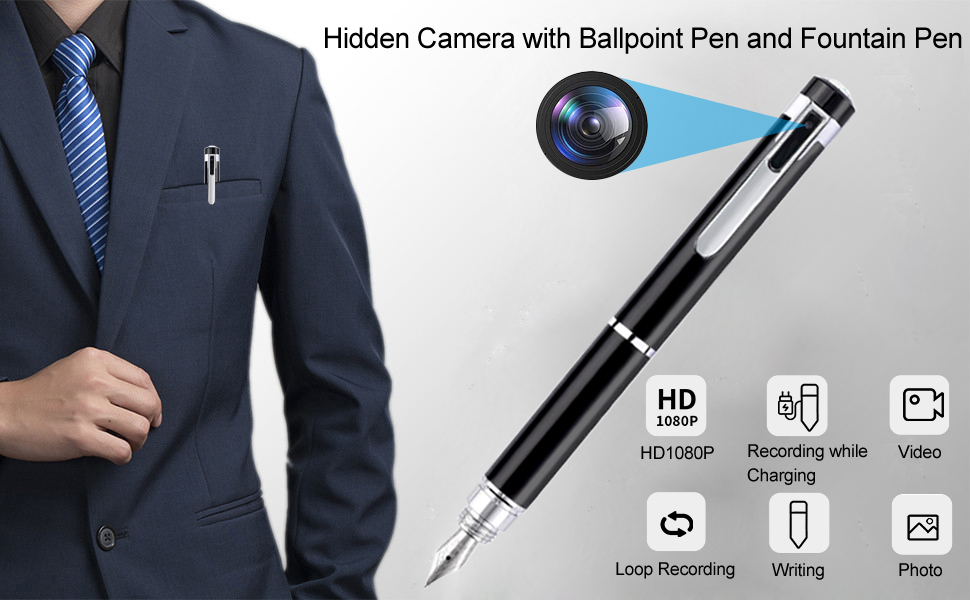 Portable FULL HD 1080P Mini body camera with ink-pen Micro action ...