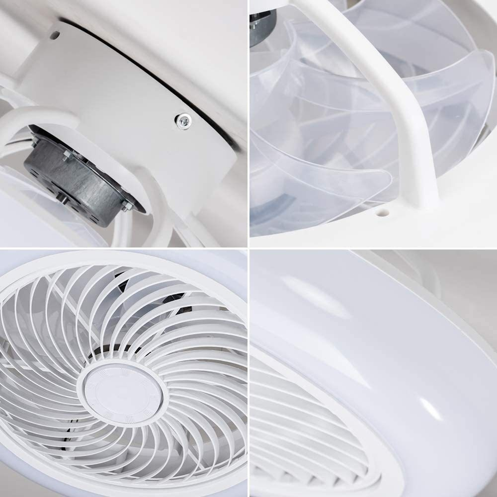 ceiling fan with light Modern 6 Wind Speeds Smart Low Profile small ...