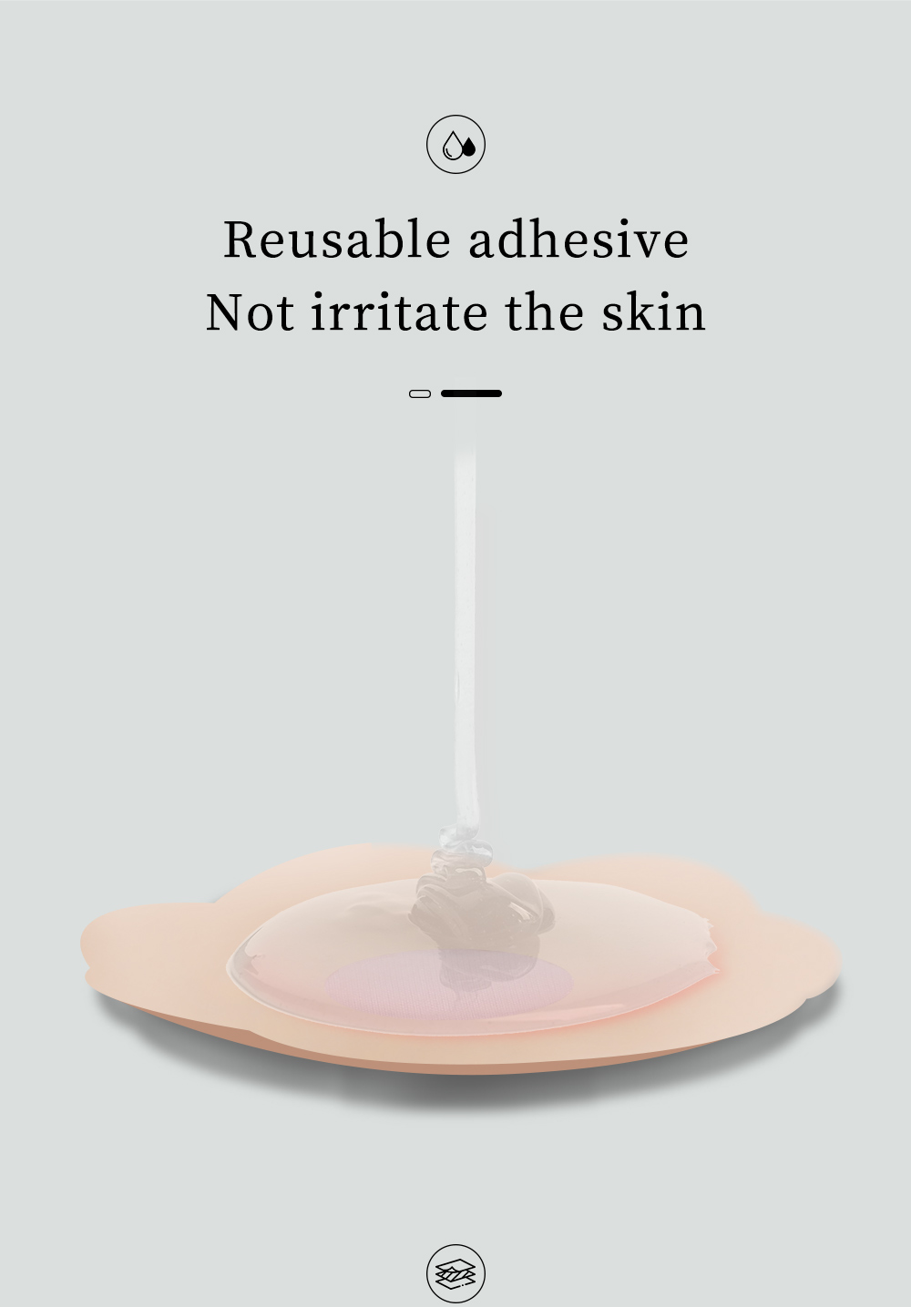 1 Pair Silicone Breast Lift Patch Push Up Top Support Anti-sagging ...