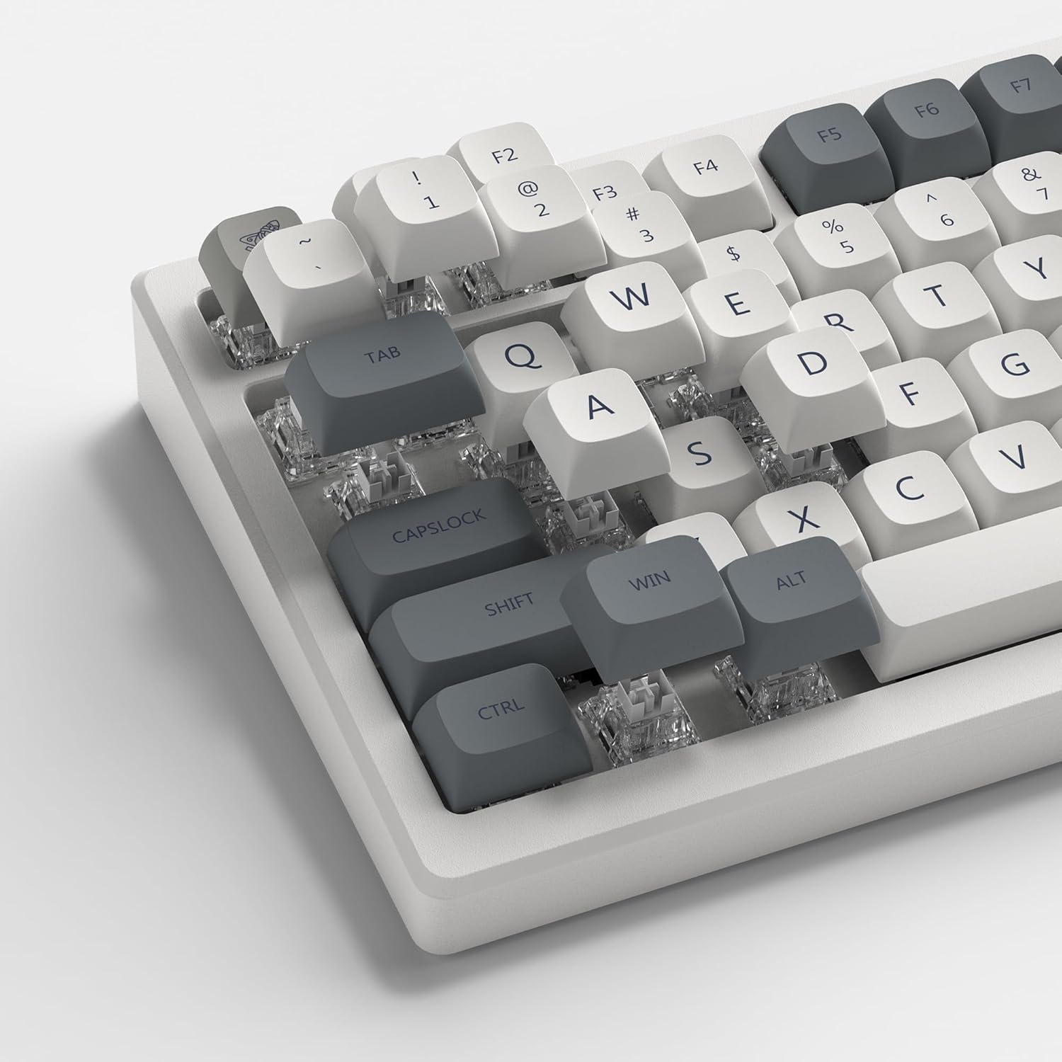 Womier Vintage Grey PBT Keycaps, XDA Contour Keycaps 75%, Dye ...