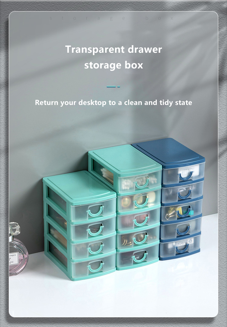 4/5 Layers Plastic Dust-Proof Detachable Drawer Transparent Storage Box ...