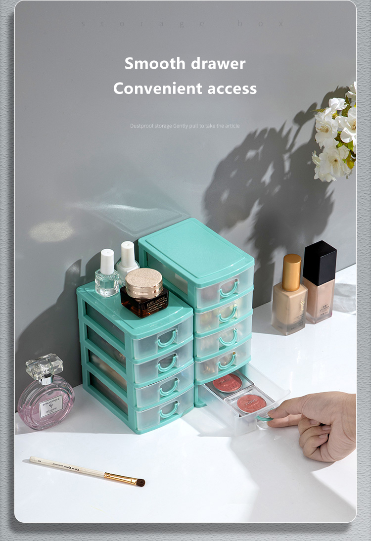 4/5 Layers Plastic Dust-Proof Detachable Drawer Transparent Storage Box ...