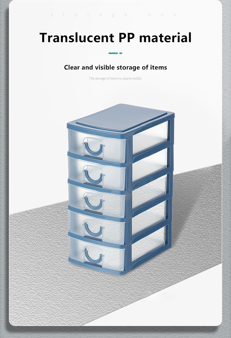4/5 Layers Plastic Dust-Proof Detachable Drawer Transparent Storage Box ...