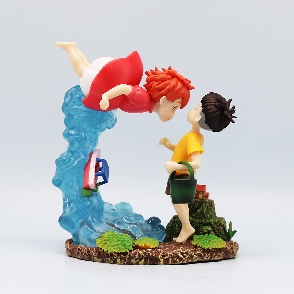 14cm Miyazaki Hayao Anime Ponyo on the Cliff Action Figure Goldfish ...