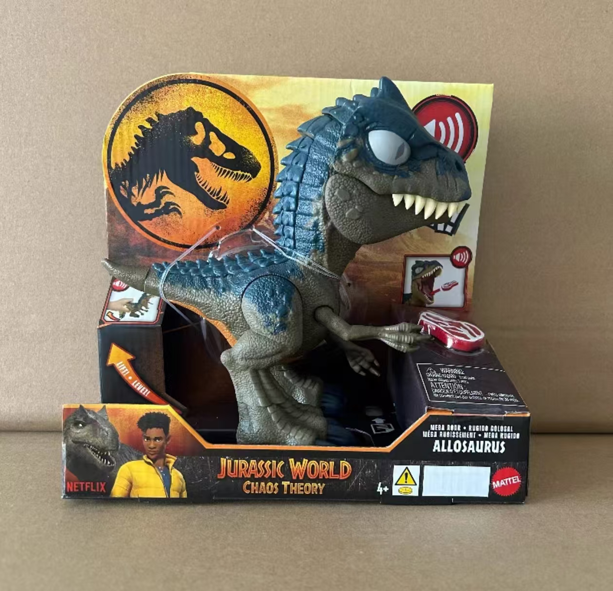 Jurassic World: Chaos Theory Mega Roar Allosaurus Dinosaur Toy with ...