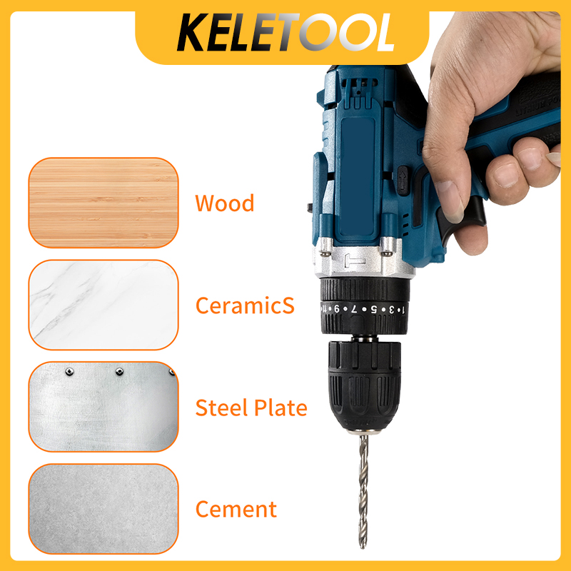 288v Cordless Electric Screwdriver drill hammer keletool power tools ...