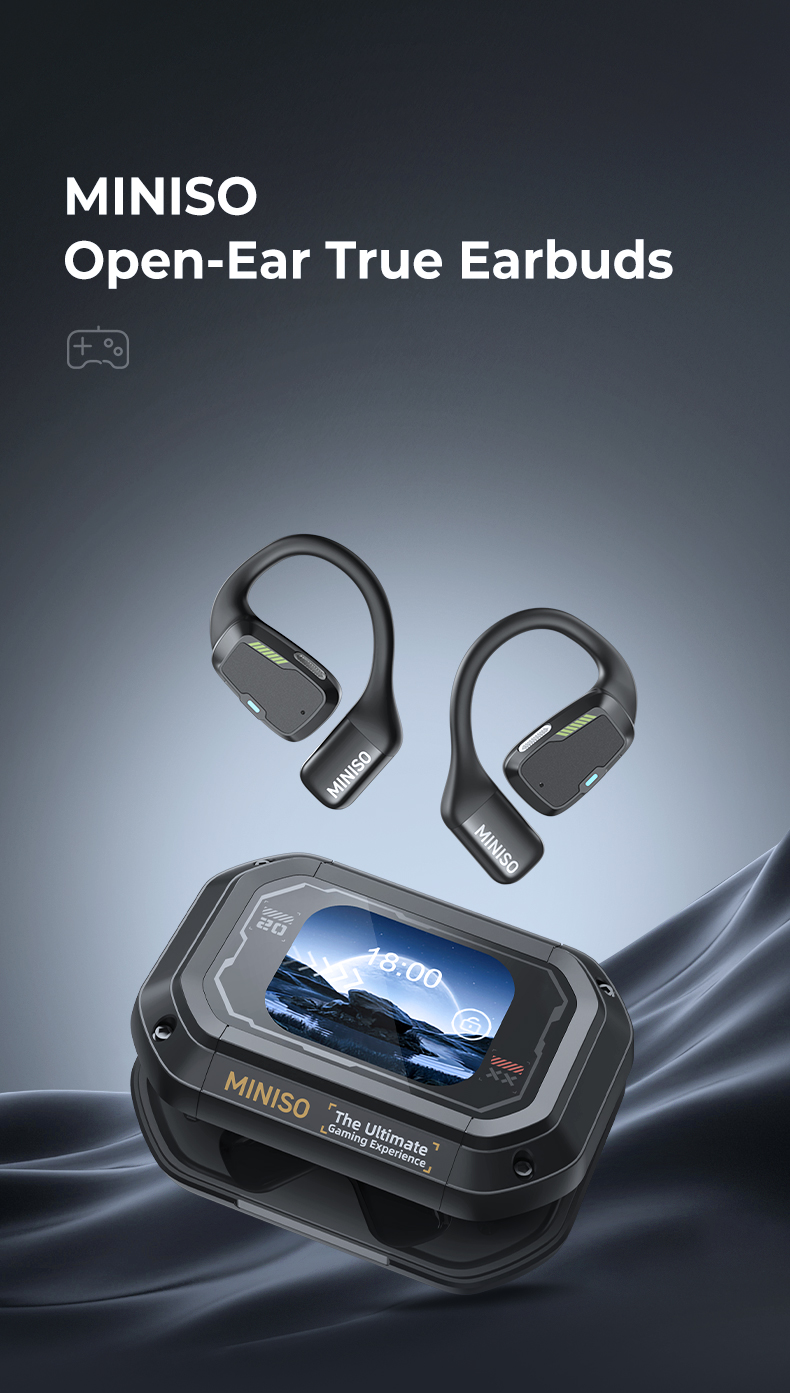 MINISO M98 Wireless Earphones Bluetooth 5.4 With LED Touch Screen ...