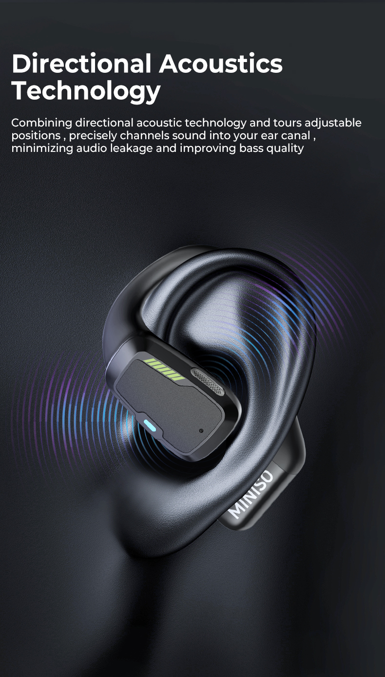 MINISO M98 Wireless Earphones Bluetooth 5.4 With LED Touch Screen ...